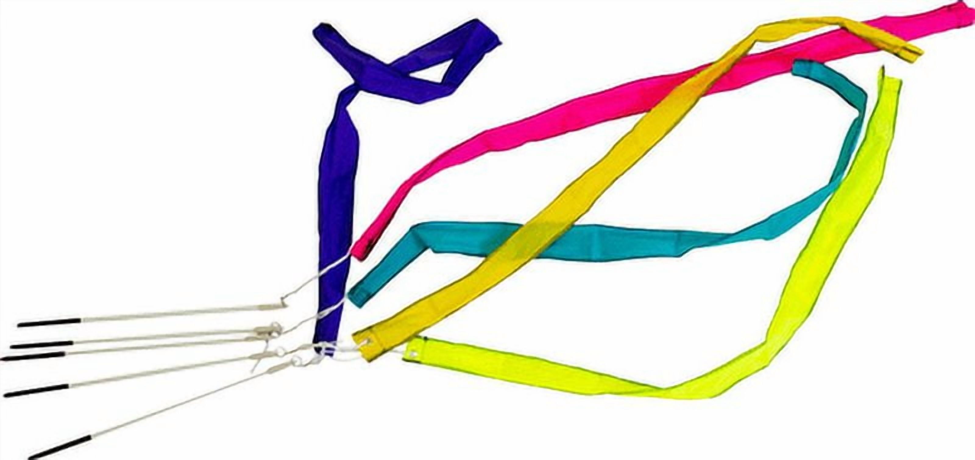 West Music 3' Vibrant Streamers Set - 5 Lightweight 70-Denier Nylon ...