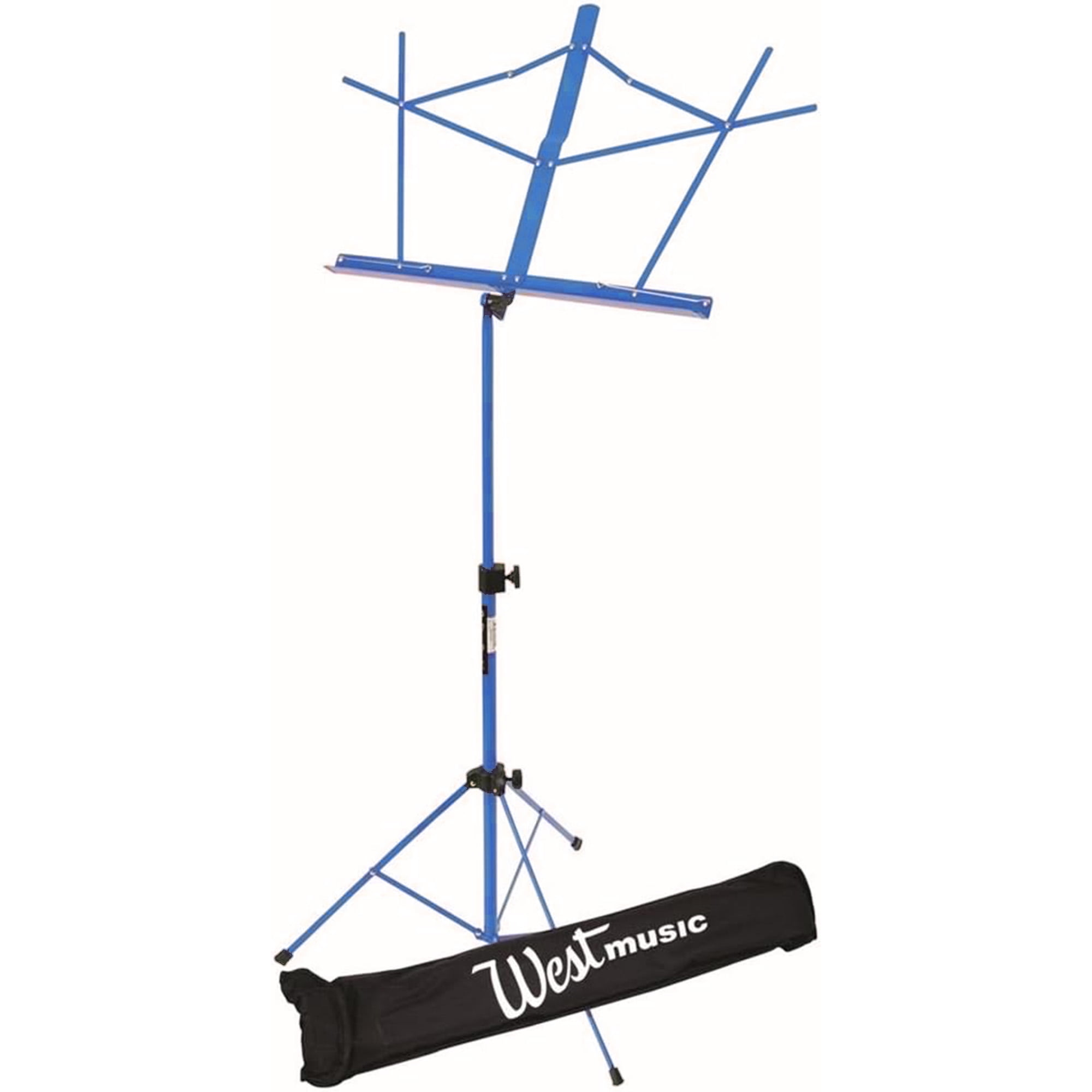 West Music Wire Music Stand with Bag, Dark Blue - Portable, Adjustable ...