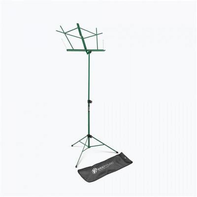 West Music Wire Music Stand with Bag, Green - Portable, Adjustable ...