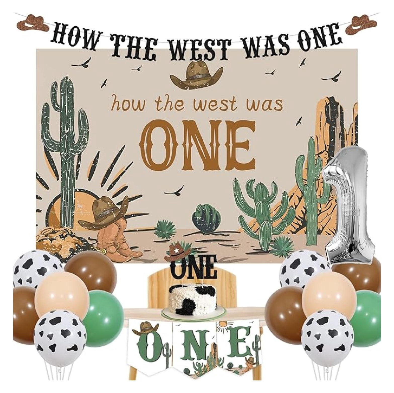 How The West Was One Year Old Party Decorations, Western First Birthday ...