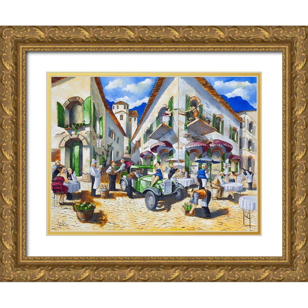 West, Ronald 14x12 Gold Ornate Wood Framed with Double Matting Museum ...