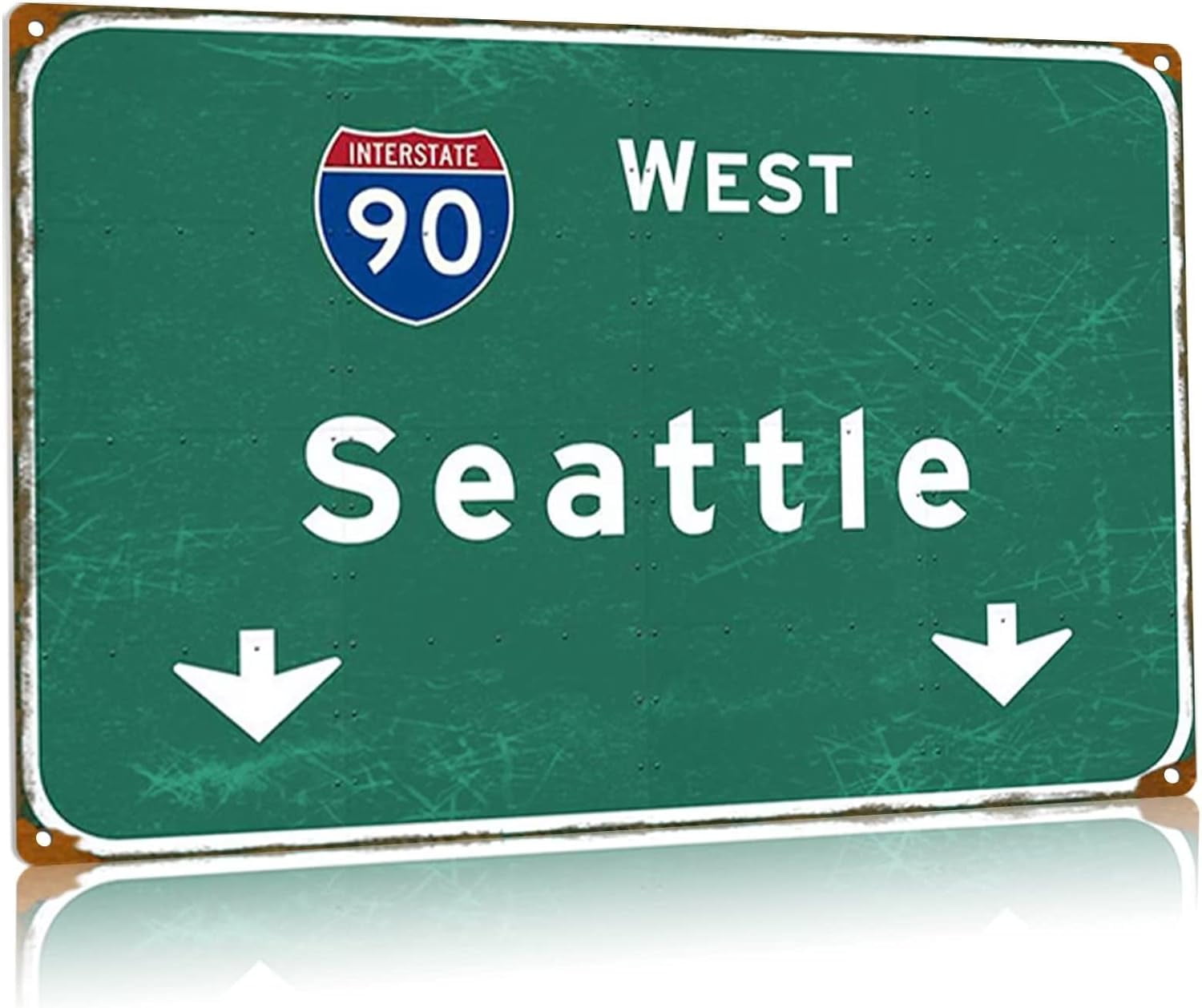 West Seattle Retro Metal Tin Signs Intercontinental 90 Street Signage ...