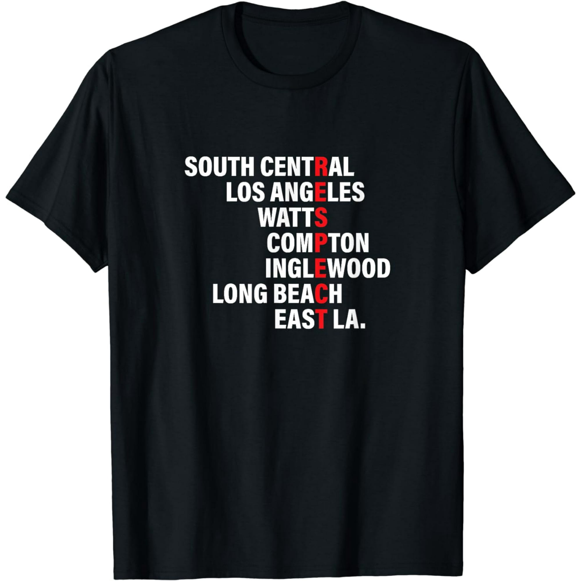West Side RESPECT Los Angeles Watts Compton Long Beach pure cotton T ...
