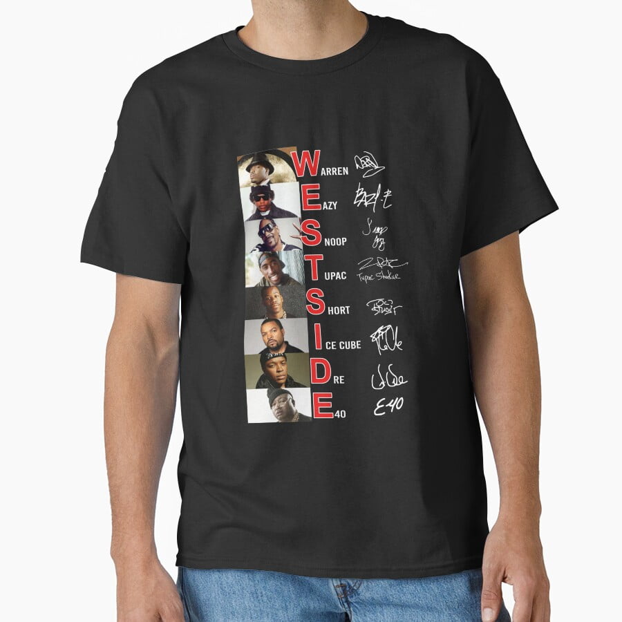 West Side Rap Legends Tribute Retro Inspired Typography Unisex T-Shirt ...