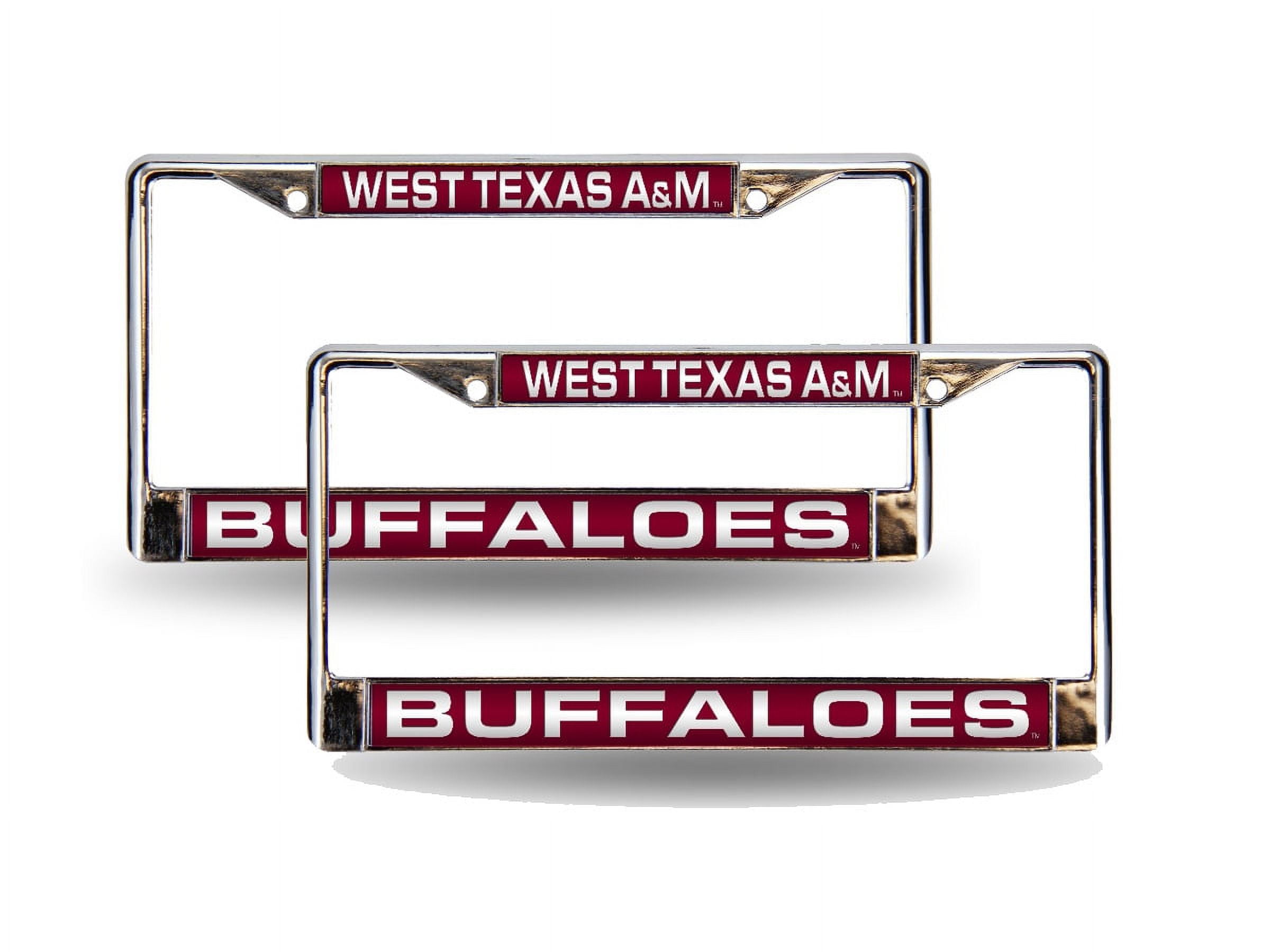 West Texas A&M Buffaloes Chrome Metal Laser Cut License Plate Frame ...