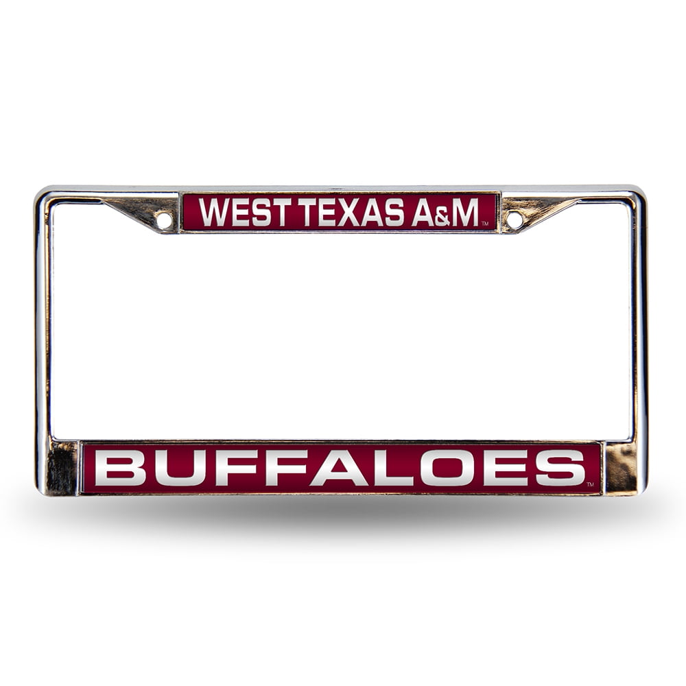West Texas A&M Buffaloes Chrome Metal Laser Cut License Plate Frame ...
