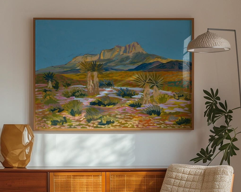 West Texas National Park Art Print Guadalupe Mountains Poster Vintage ...