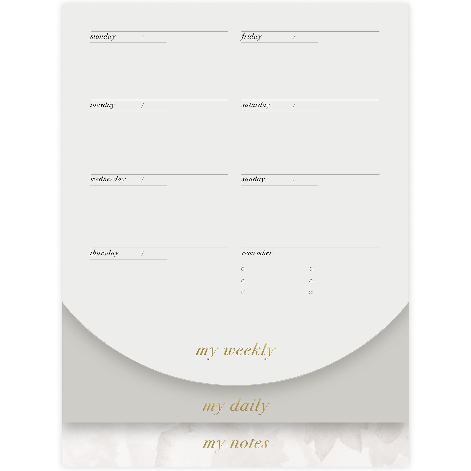 West Village by Mead Undated Daily Weekly Layered Planning Notepad 6 x ...