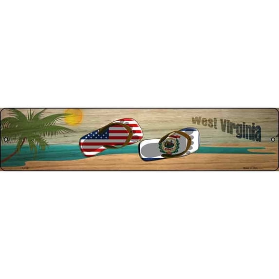 West Virginia Flag and US Metal Street Sign Plaque Home Door Garage ...