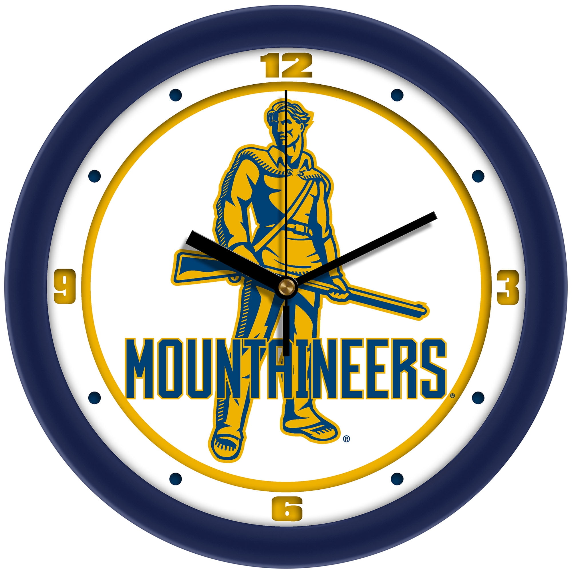 West Virginia Mountaineers 11.5'' Suntime Premium Glass Face ...