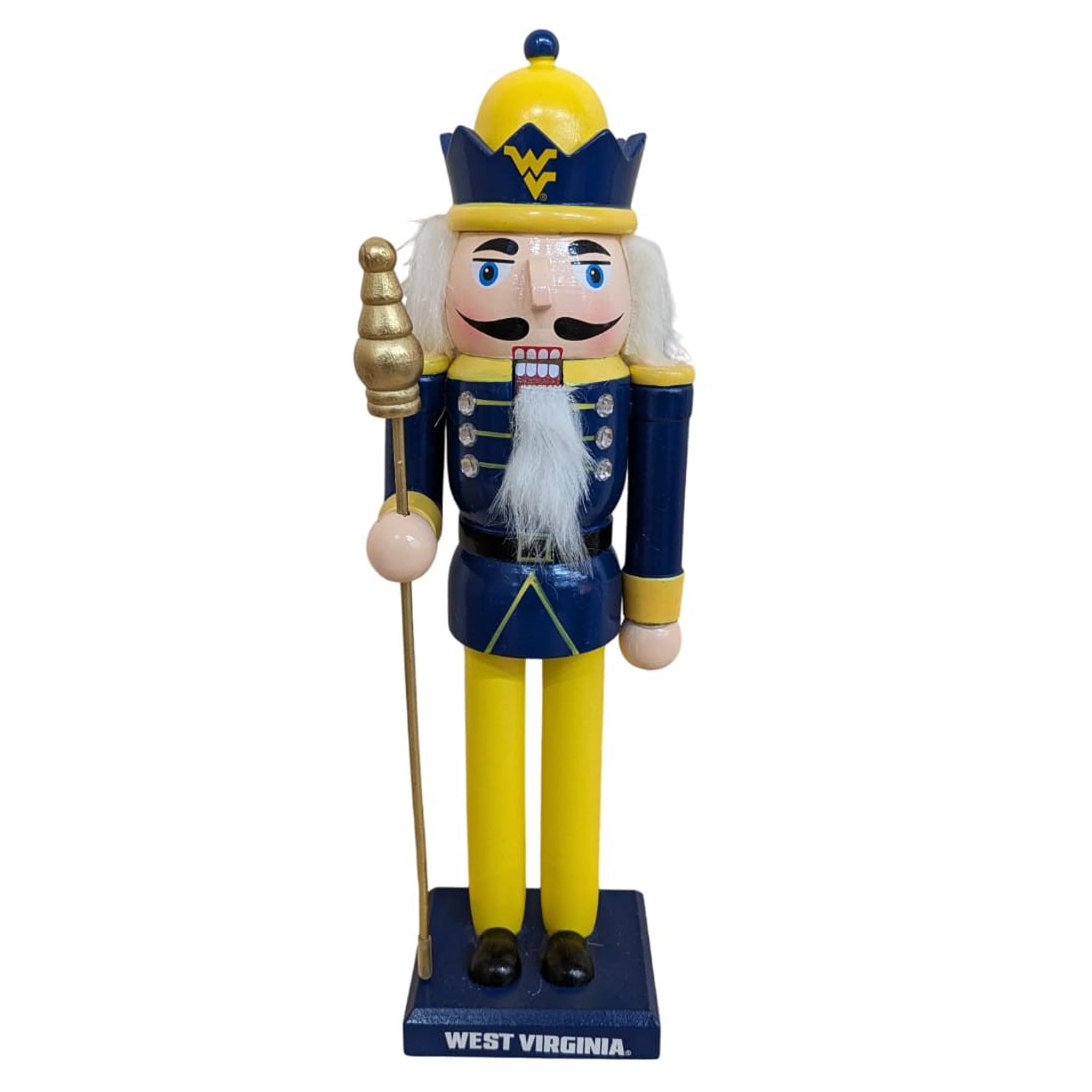 West Virginia Mountaineers 12" Wooden Nutcracker Statue - Walmart.com