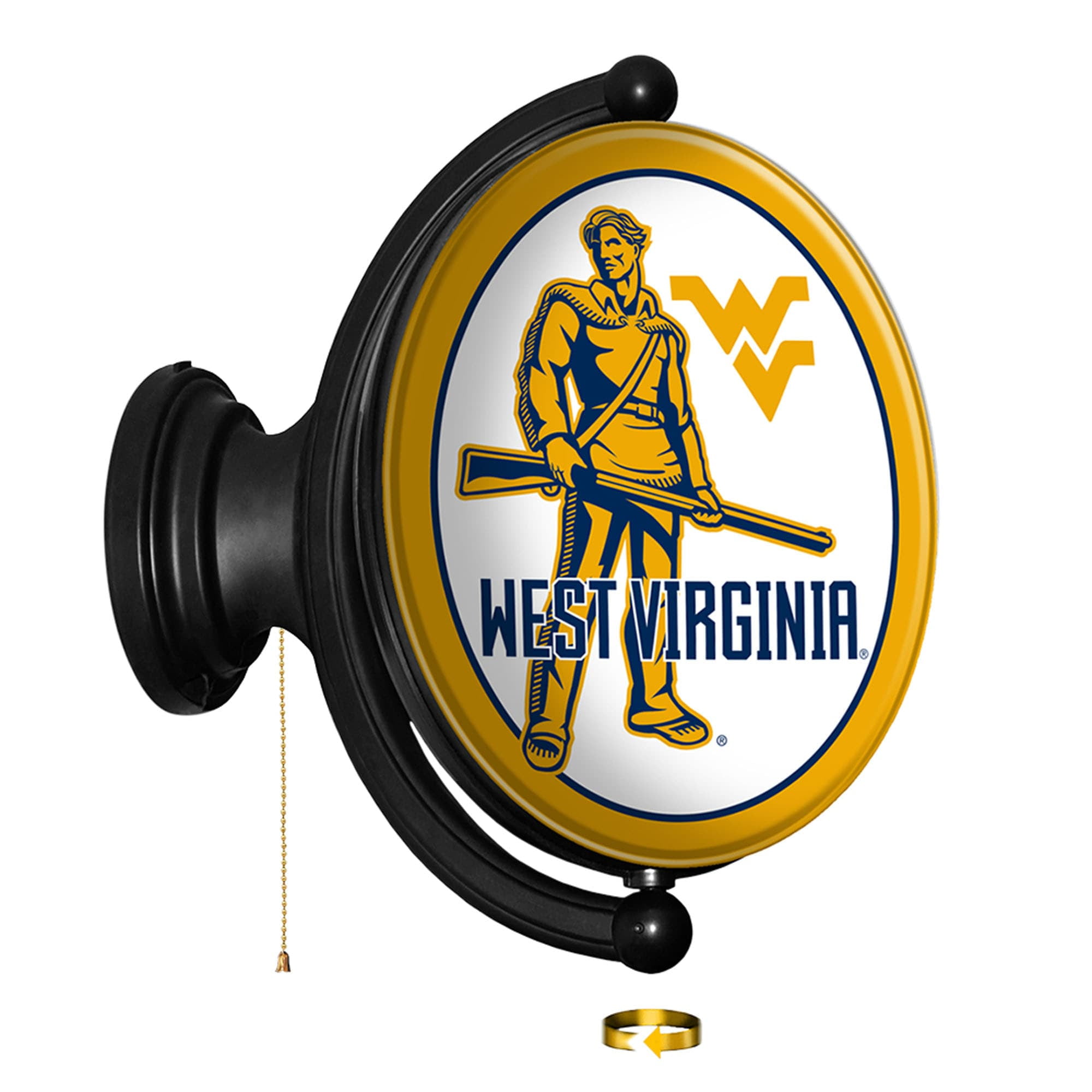 West Virginia Mountaineers 21'' x 23'' Rotating Lighted Wall Sign ...