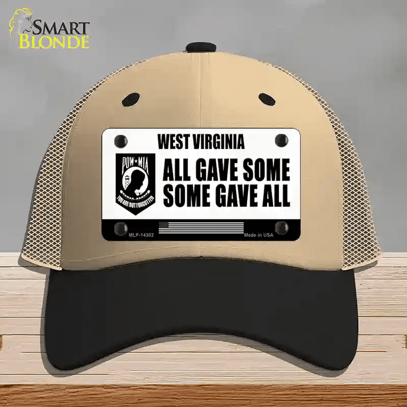West Virginia POW MIA Some Gave All Novelty License Plate Hat Mesh ...