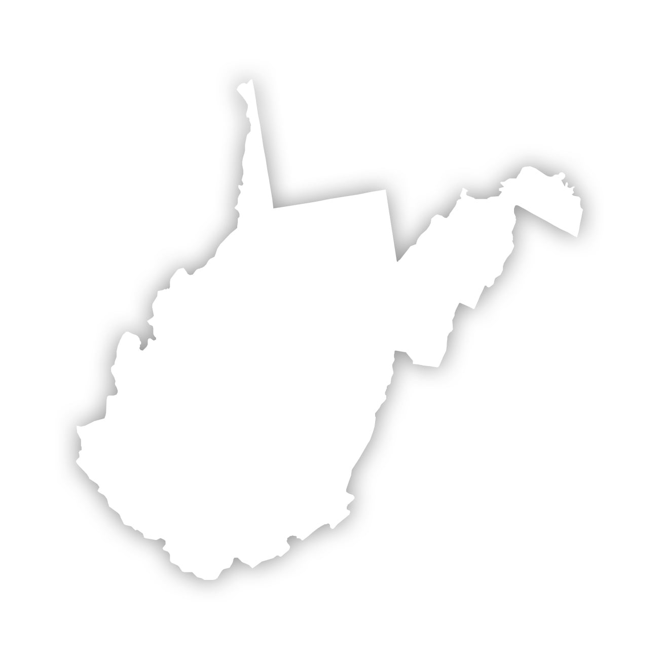 West Virginia Shaped Sticker Decal Die Cut - Self Adhesive Vinyl ...