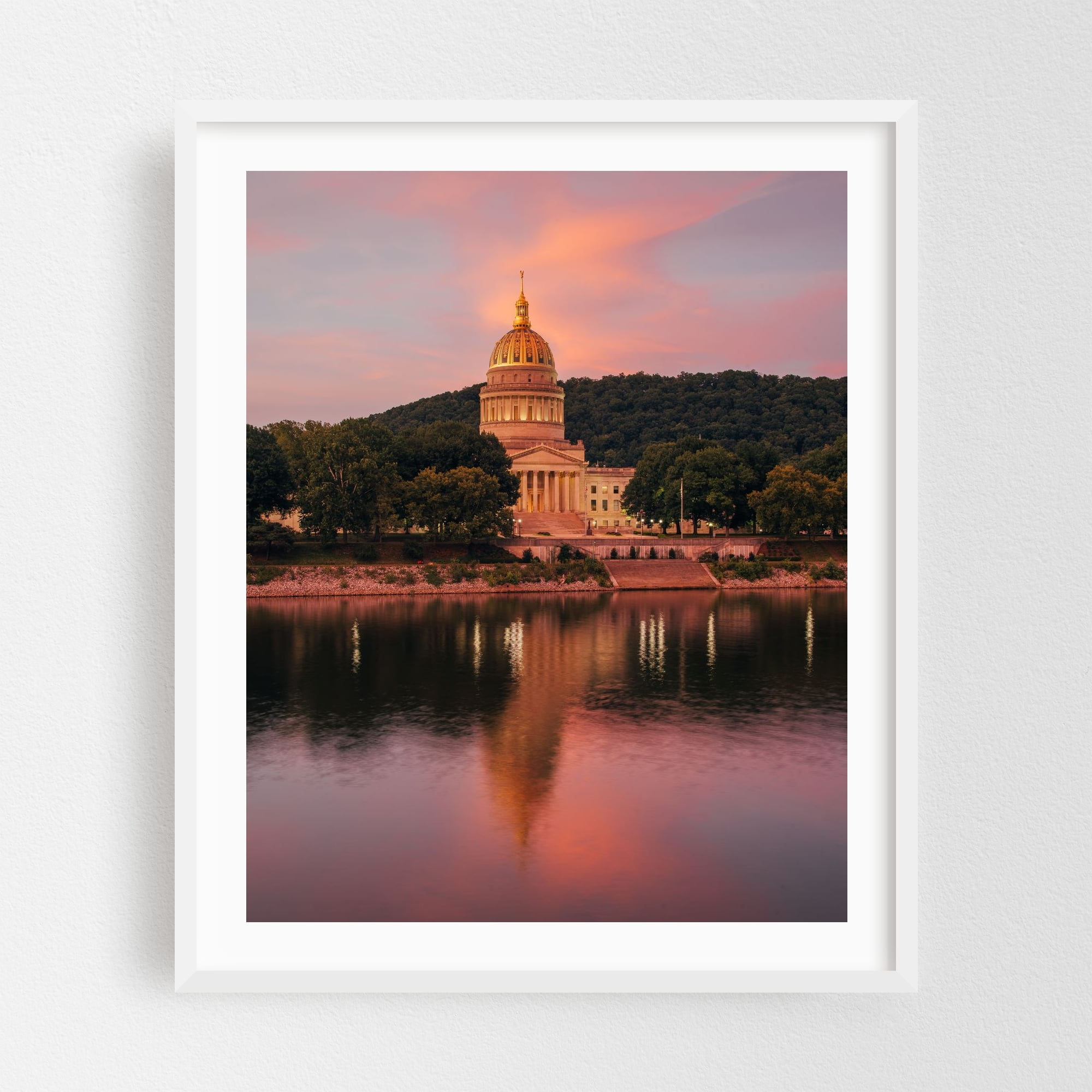 West Virginia State Capitol at Sunset - Charleston West Virginia Photography Architecture Sunset ...