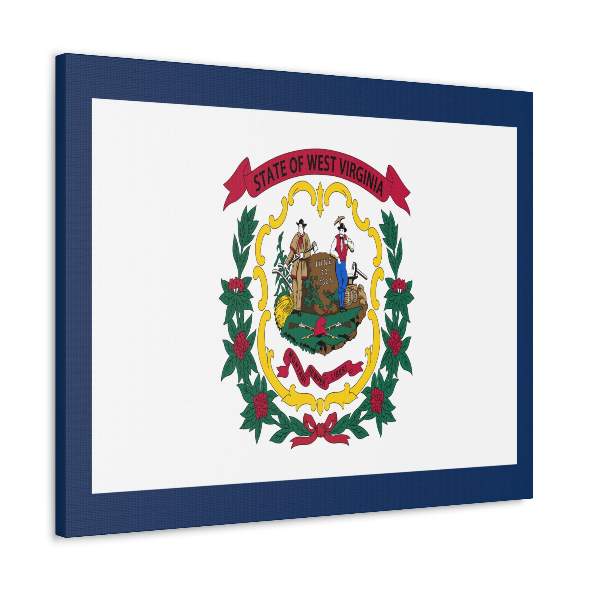 West Virginia State Flag Canvas Vibrant Wall Art Unframed Home Decor ...