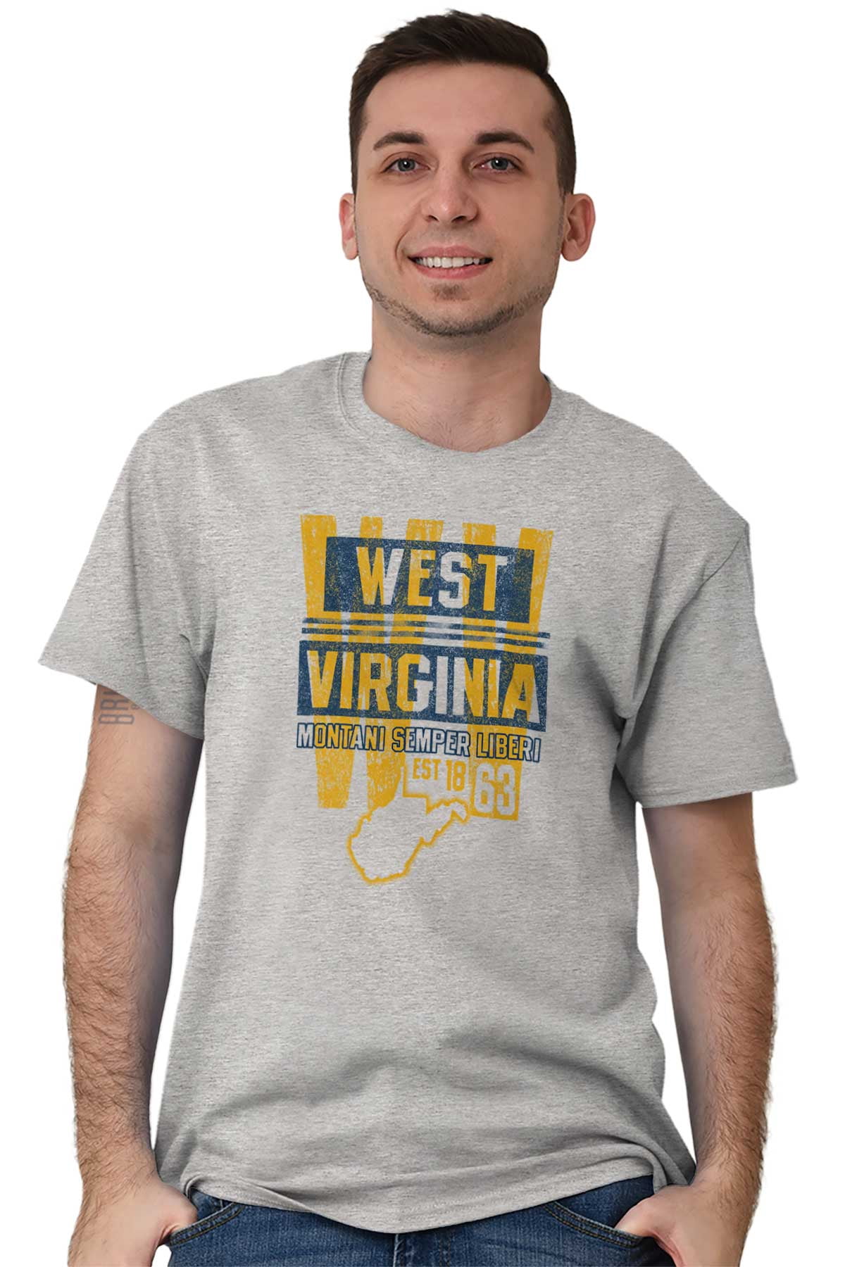 West Virginia Student Team Uniform Plus Size Crewneck Graphic Tee Shirt ...
