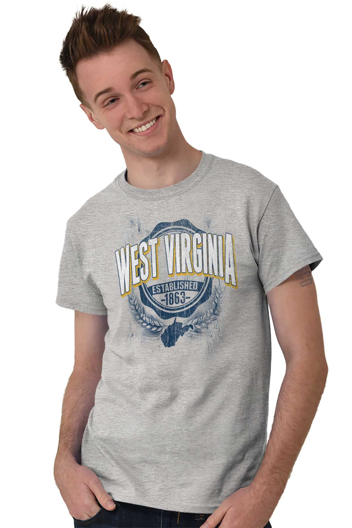 West Virginia WV Student Campus Pride Unisex Plus Size Graphic Tee ...