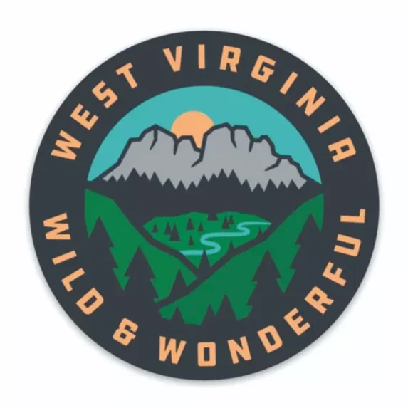 West Virginia Wild & Wonderful Sticker Phone Decal Water Bottle ...