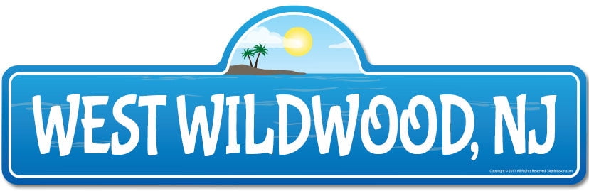 West Wildwood NJ New Jersey Beach Street Sign | Indoor/Outdoor | Surfer ...
