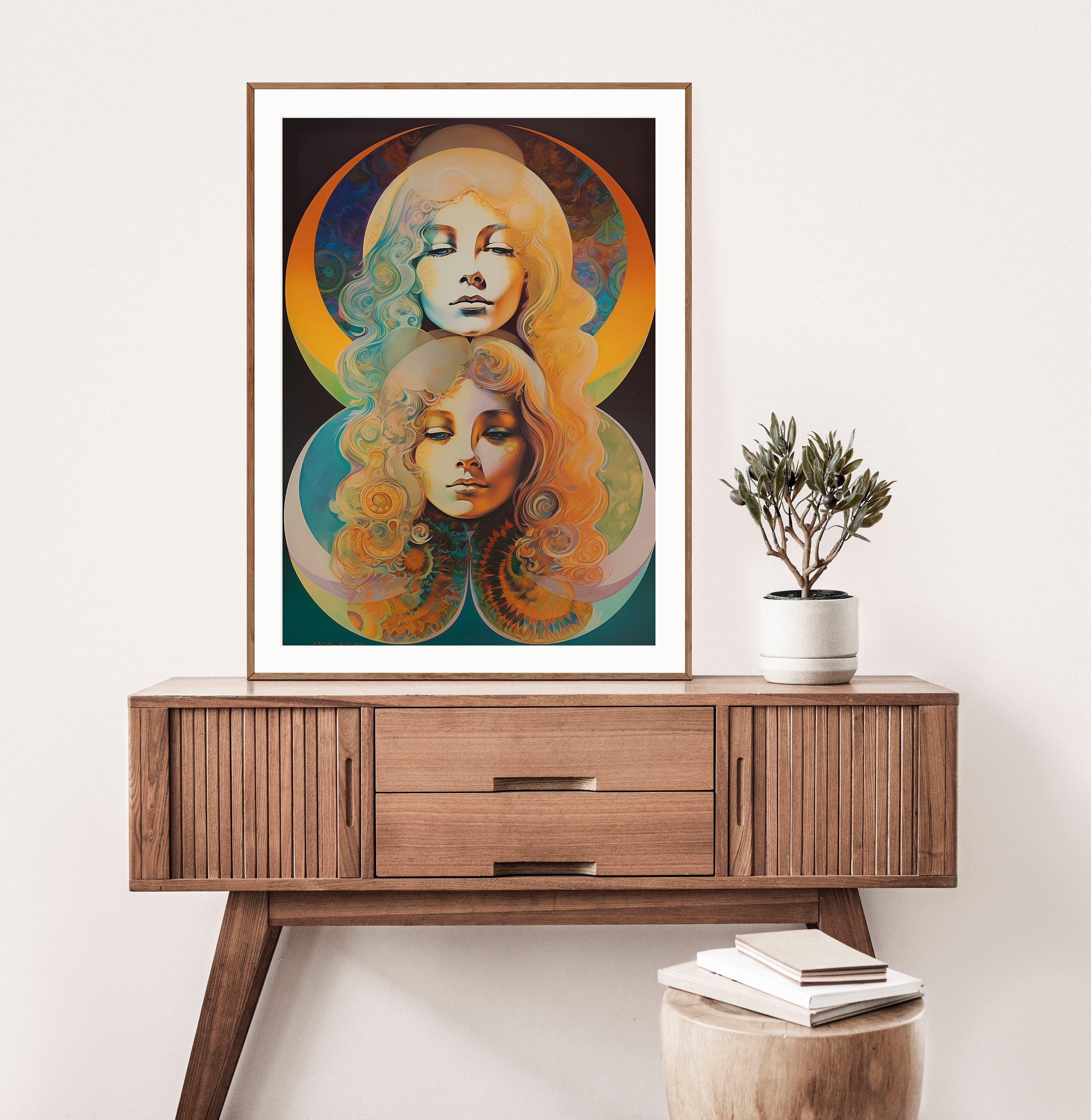 WestConfe 70s Queen Art Print -Vertical Poster and Retro Goddess Wall ...