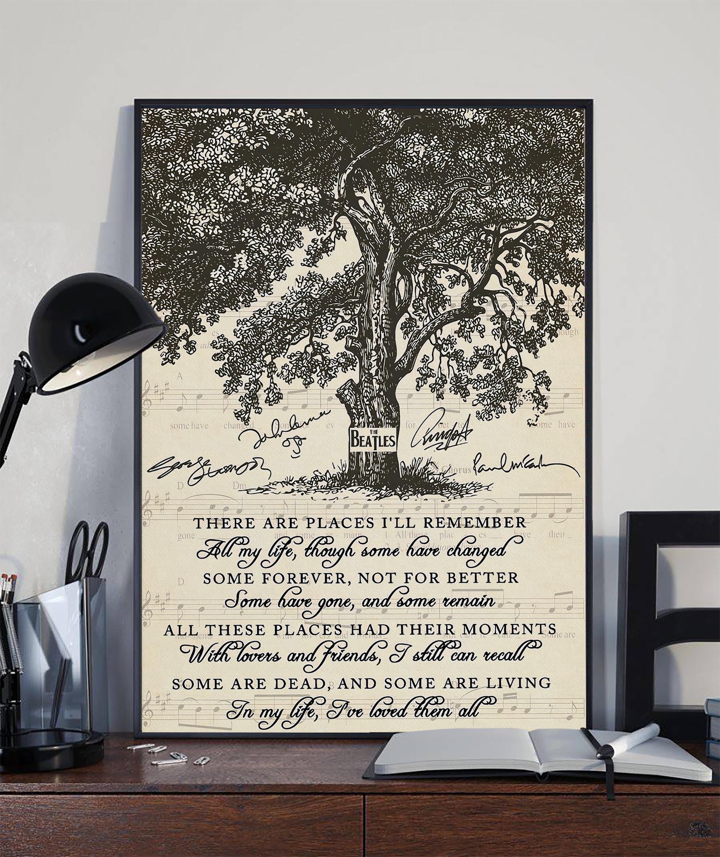 WestConfe Beatles In My Life Quote Print, Nostalgic Memories Lyrics ...