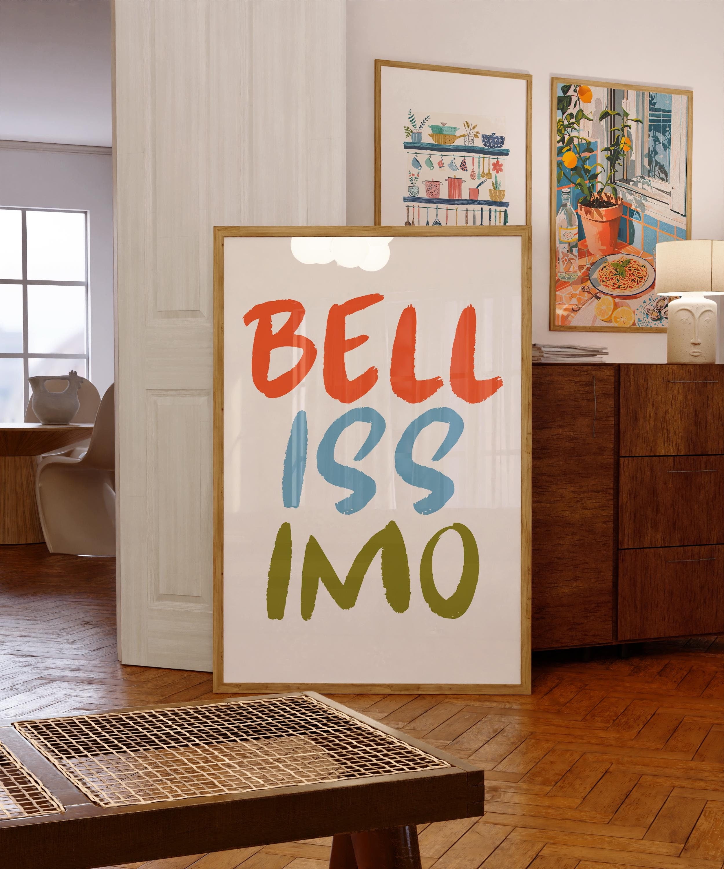 WestConfe Bellissimo Poster, Aesthetic Kitchen Wall Art, Maximalist ...
