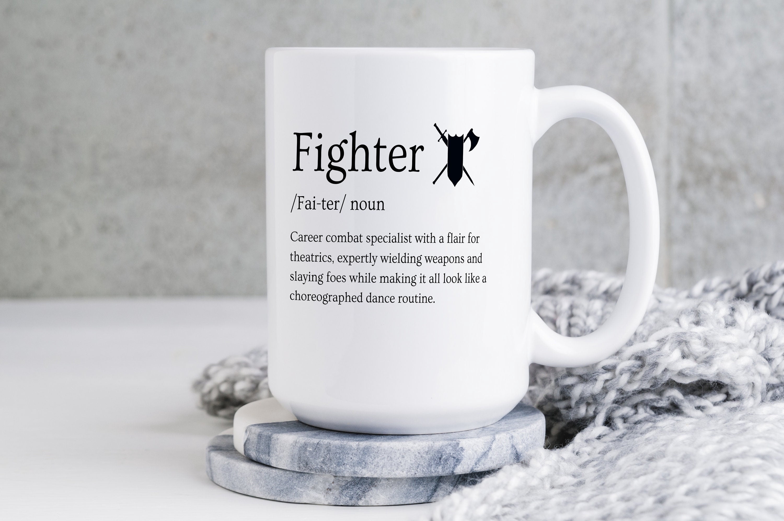 WestConfe DnD Fighter Dungeons and Dragons Fighter Mug DnD Mug Dungeons ...