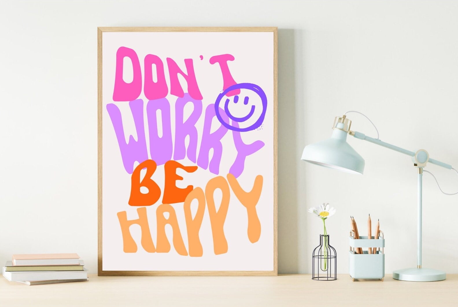 WestConfe Don't Worry Be Happy Poster| Motivational Saying | Music ...