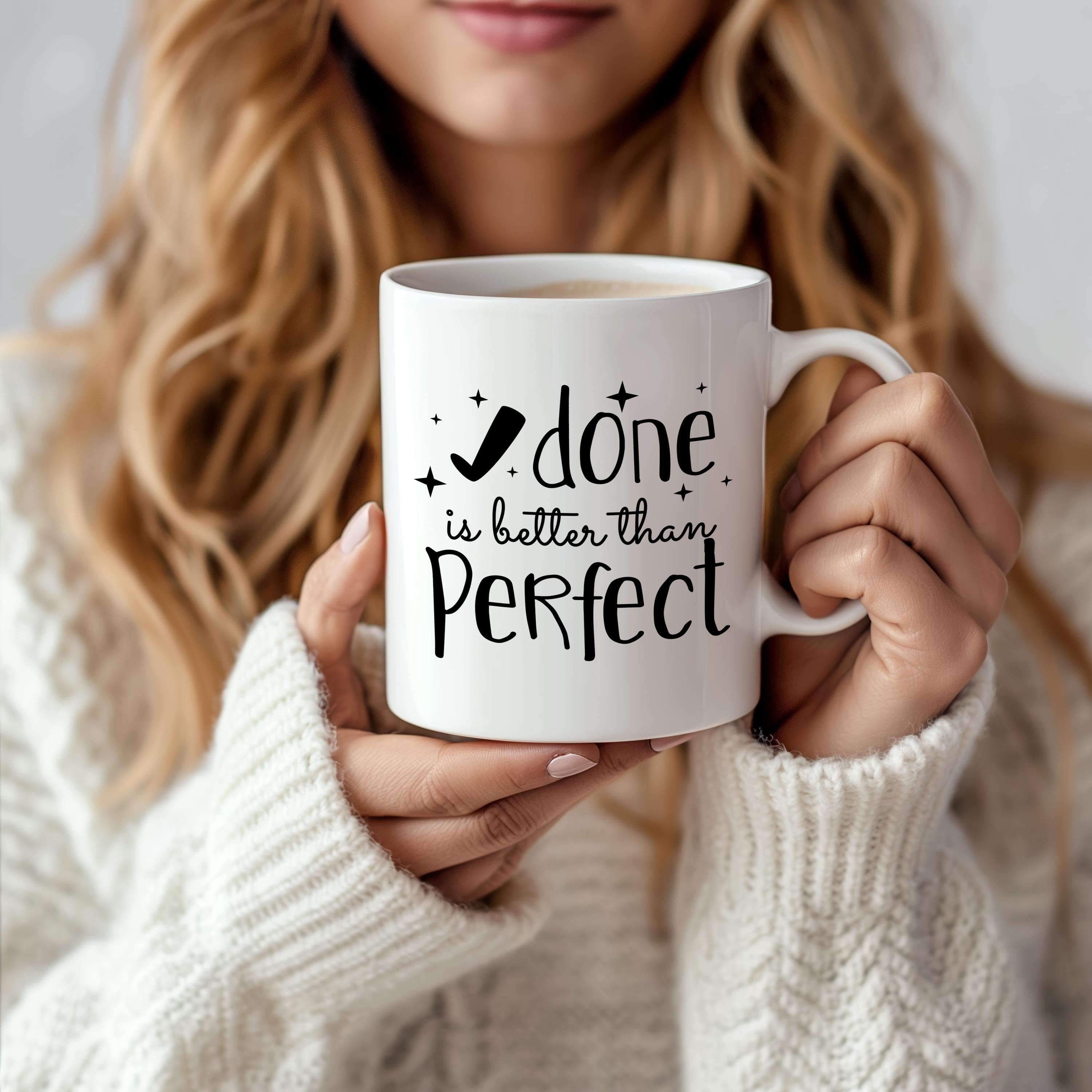 WestConfe Done Is Better Than Perfect Mug Positive Affirmation Coffee ...