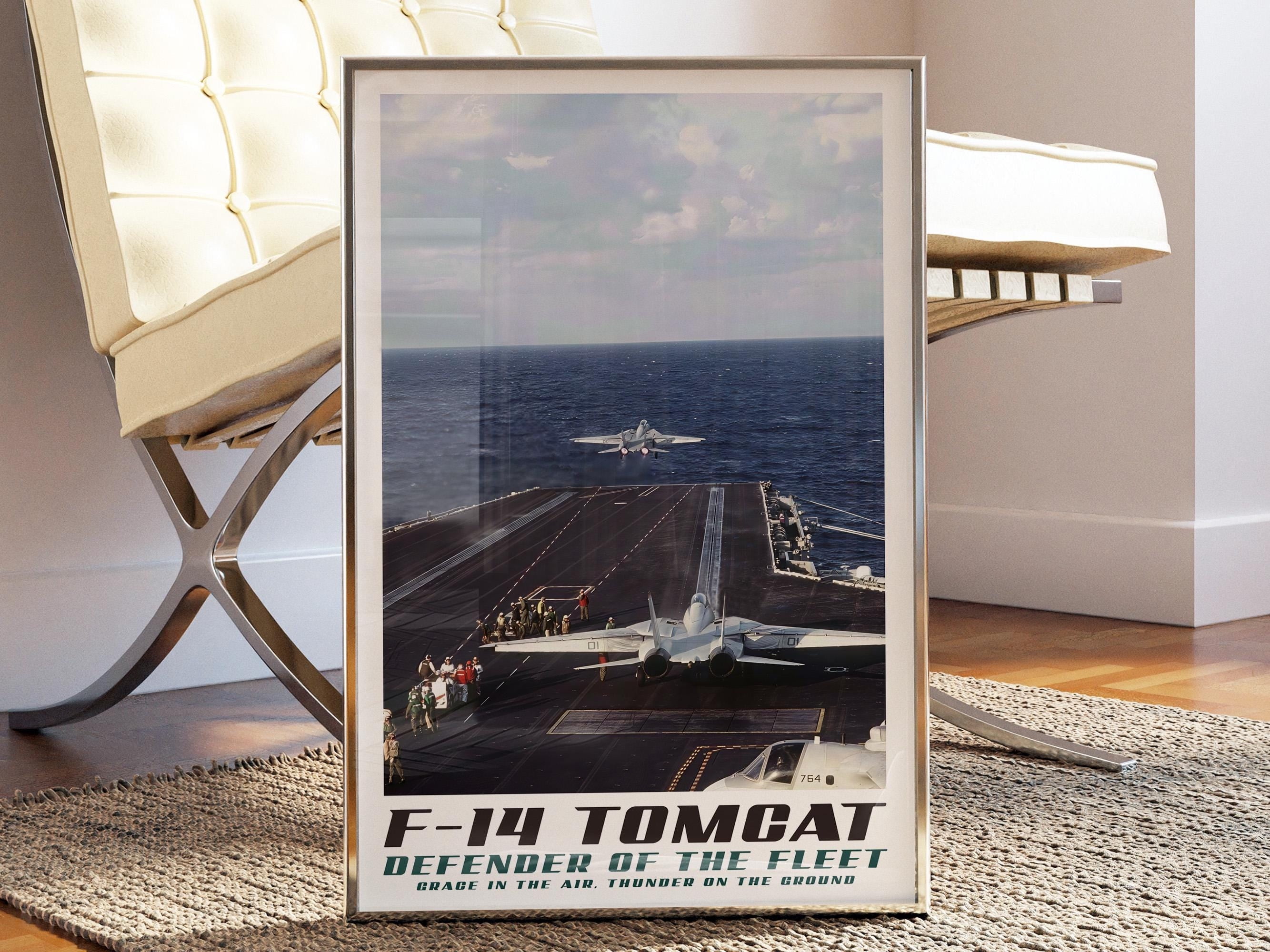 WestConfe F-14 Tomcat Poster, Military Art, Fighter Jet Decor, Navy ...