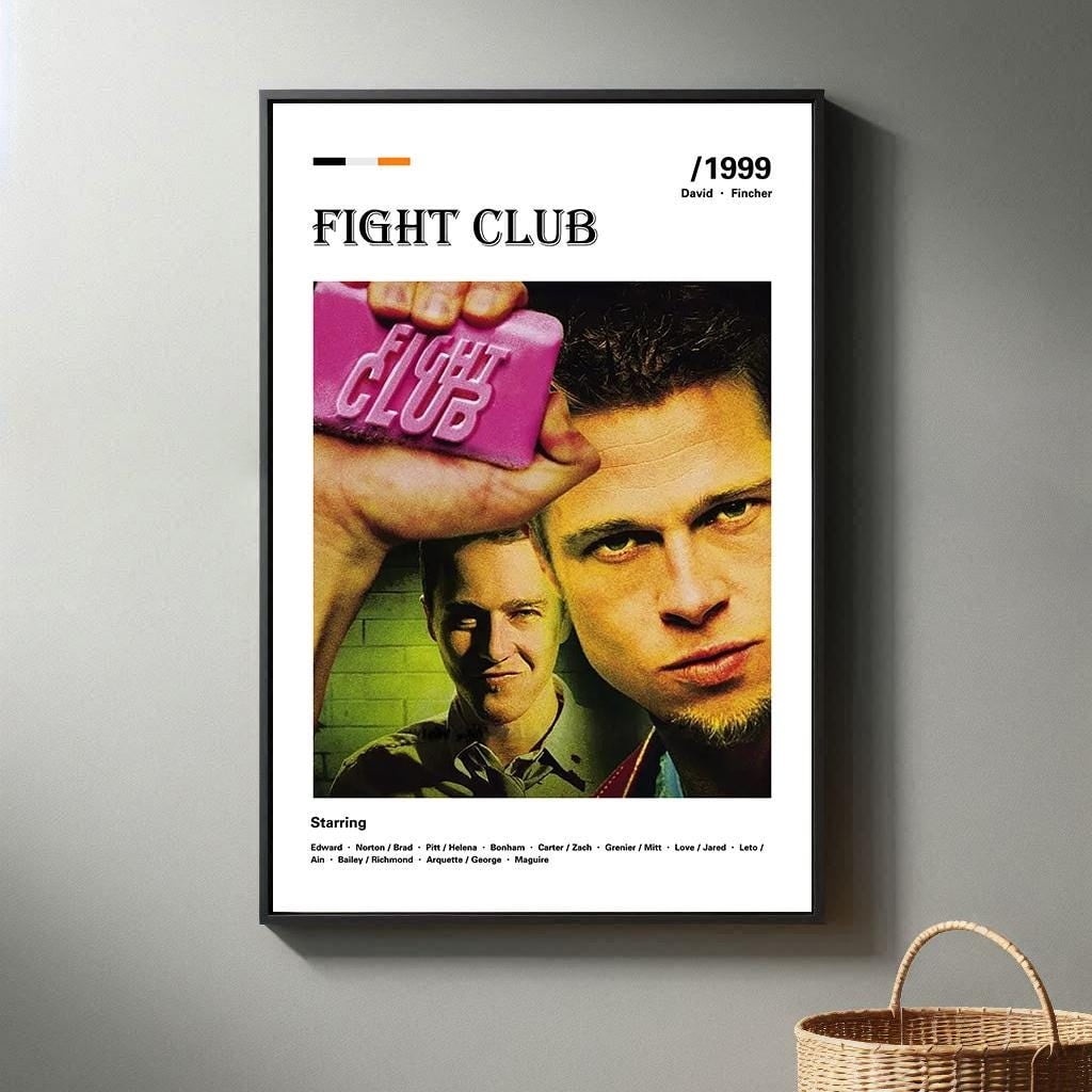 WestConfe Fight Club Movie Poster | High Quality Canvas Print I ...