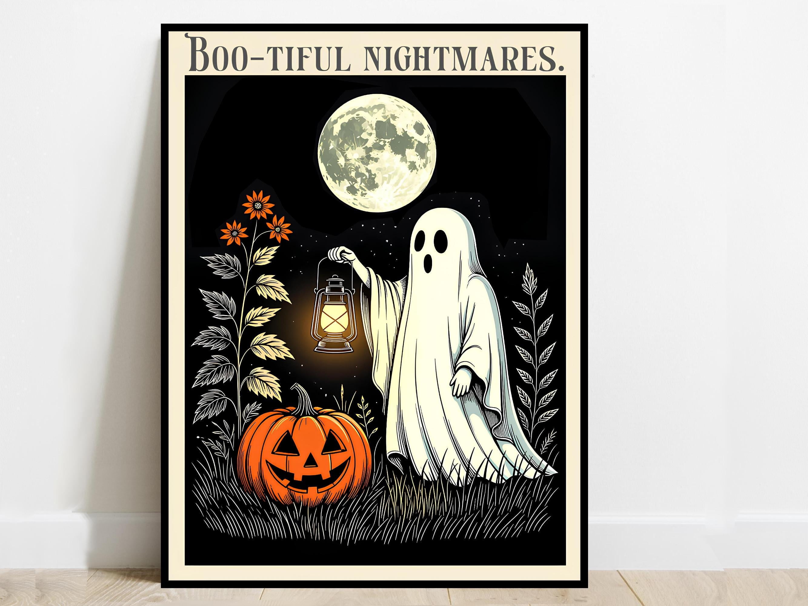 WestConfe Halloween Art Print | Boo-tiful Nightmares Wall Art Poster ...