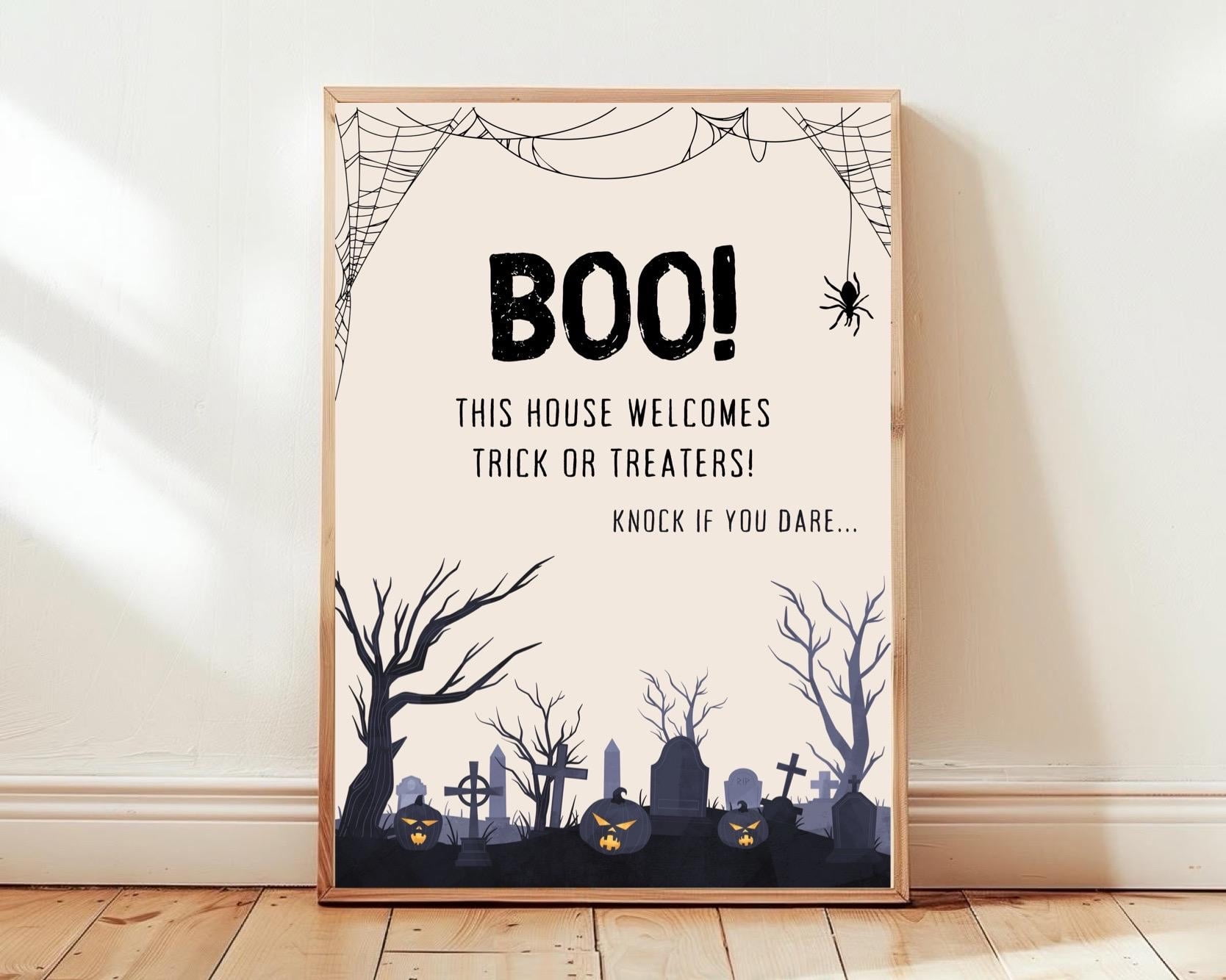 WestConfe Halloween poster, spooky poster, Halloween wall art ...