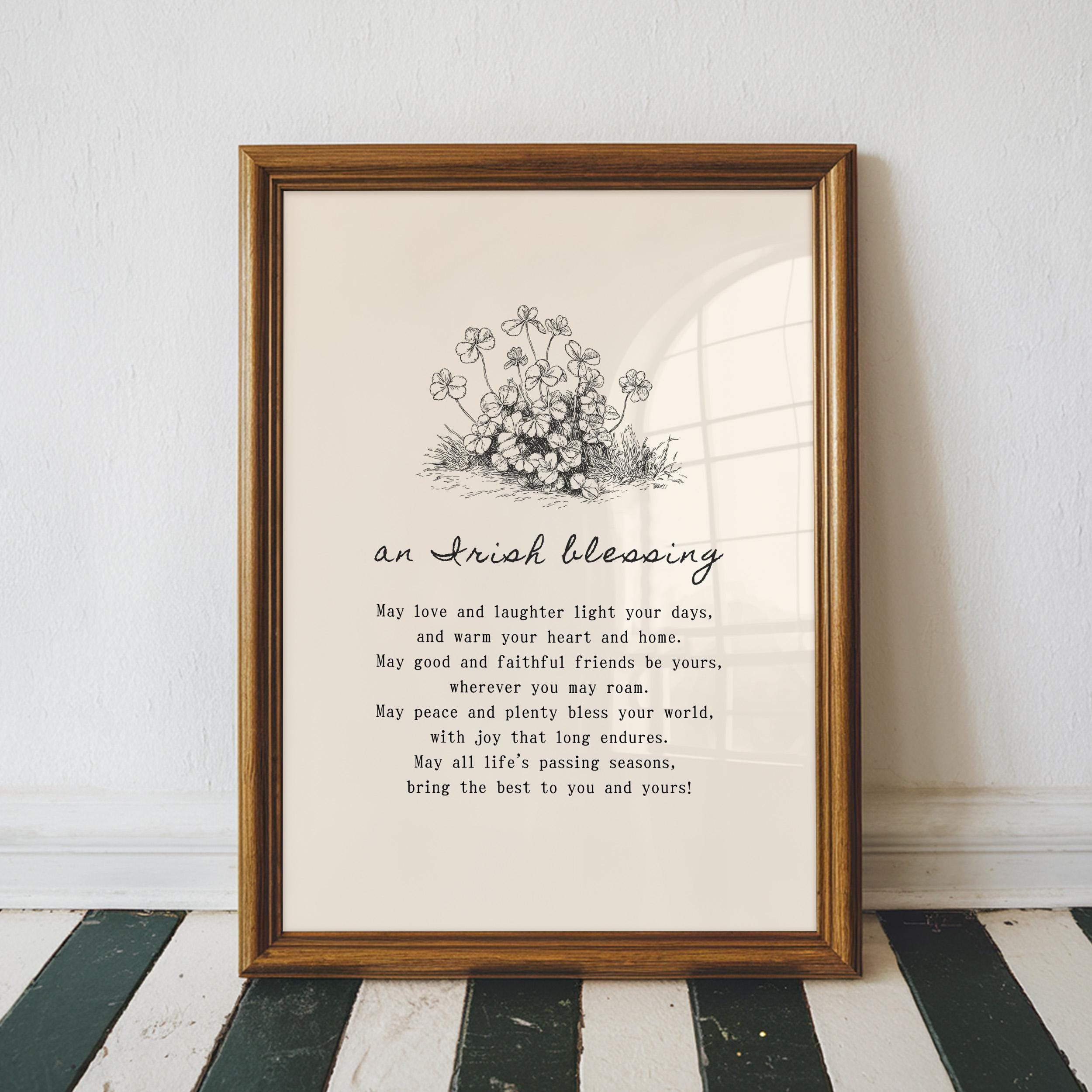 WestConfe Irish Clover Blessing Print – “May Love and Laughter Light ...