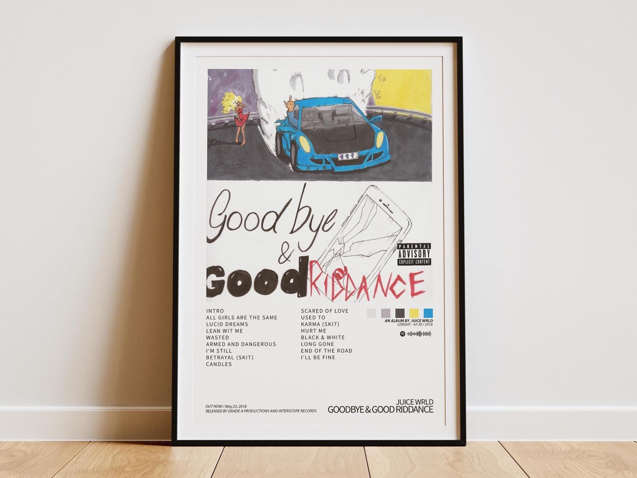 WestConfe Juice WRLD - Goodbye & Good Riddance Album Cover Poster ...