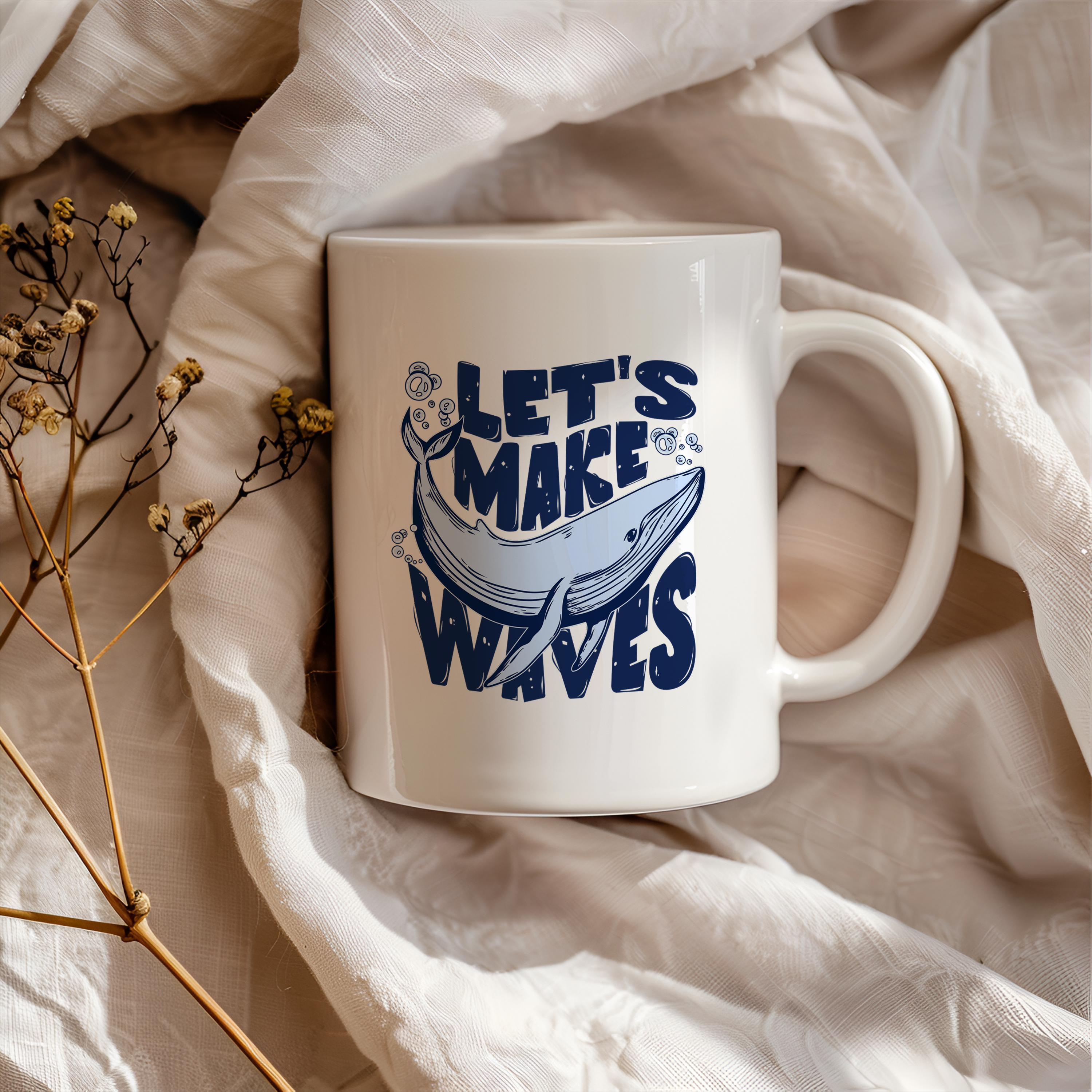 WestConfe Let's Make Waves, Ocean Animals Ceramic Mug, Sea Creature ...