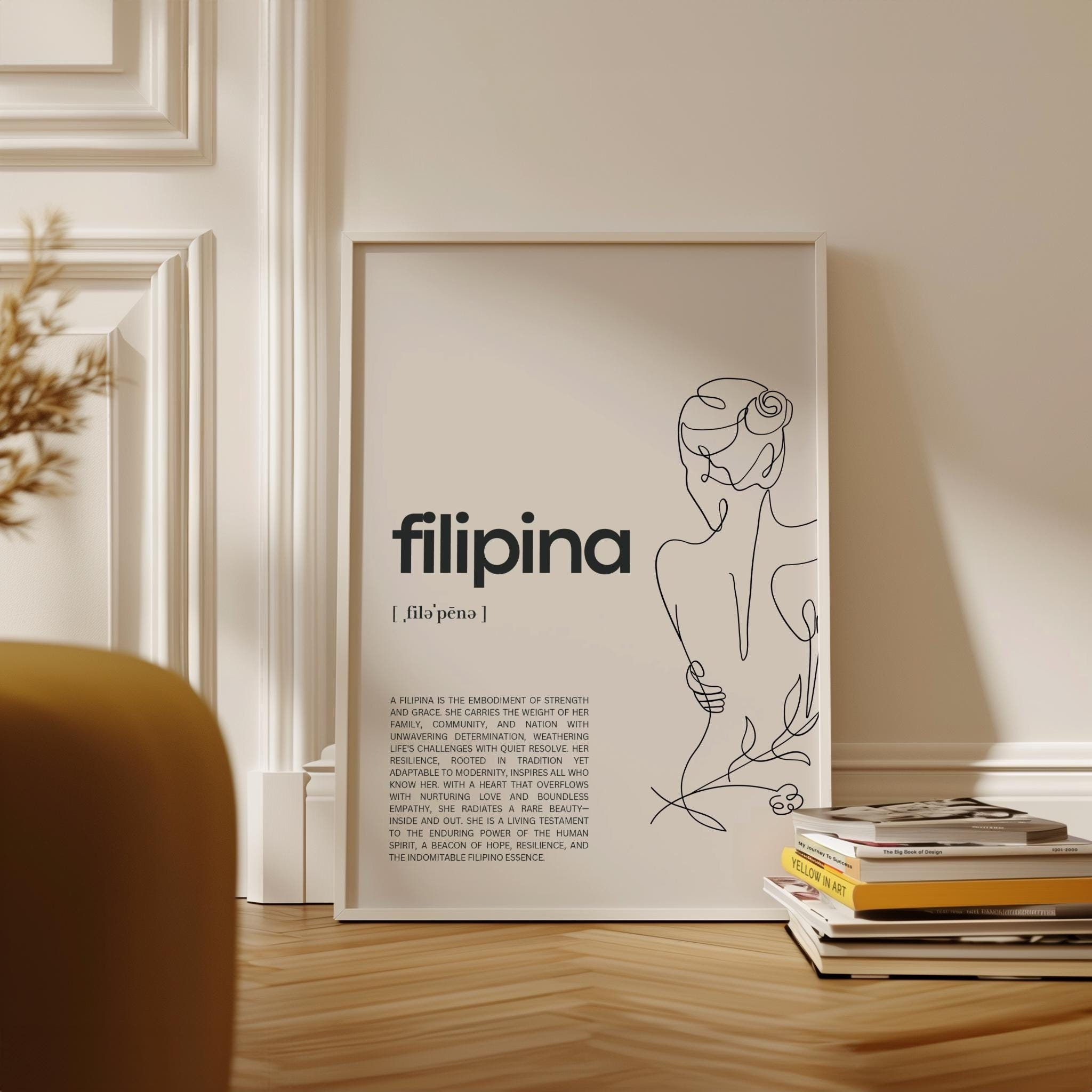 WestConfe Minimalist Filipina Beauty Definition Wall Art - Pinay Beauty ...