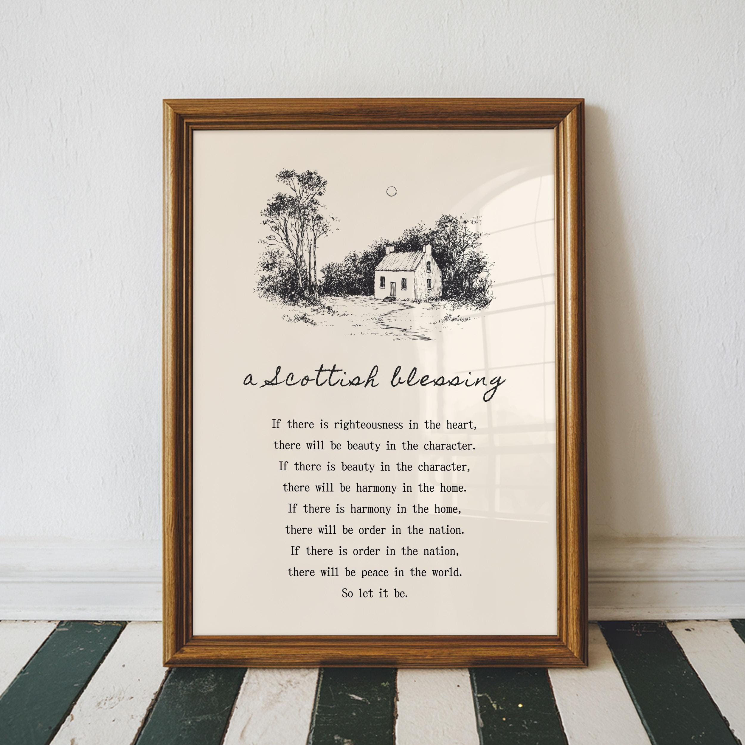 WestConfe Scottish Blessing Landscape Art – “May the Blessing of Light ...