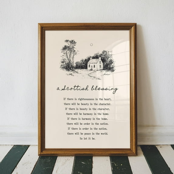 WestConfe Scottish Blessing Landscape Art – “May the Blessing of Light ...