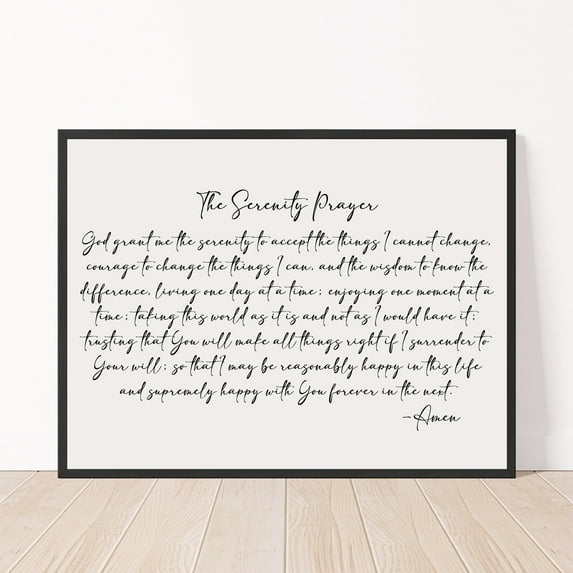 WestConfe Serenity Prayer Sign: AA Recovery Gift, One Day At A Time ...