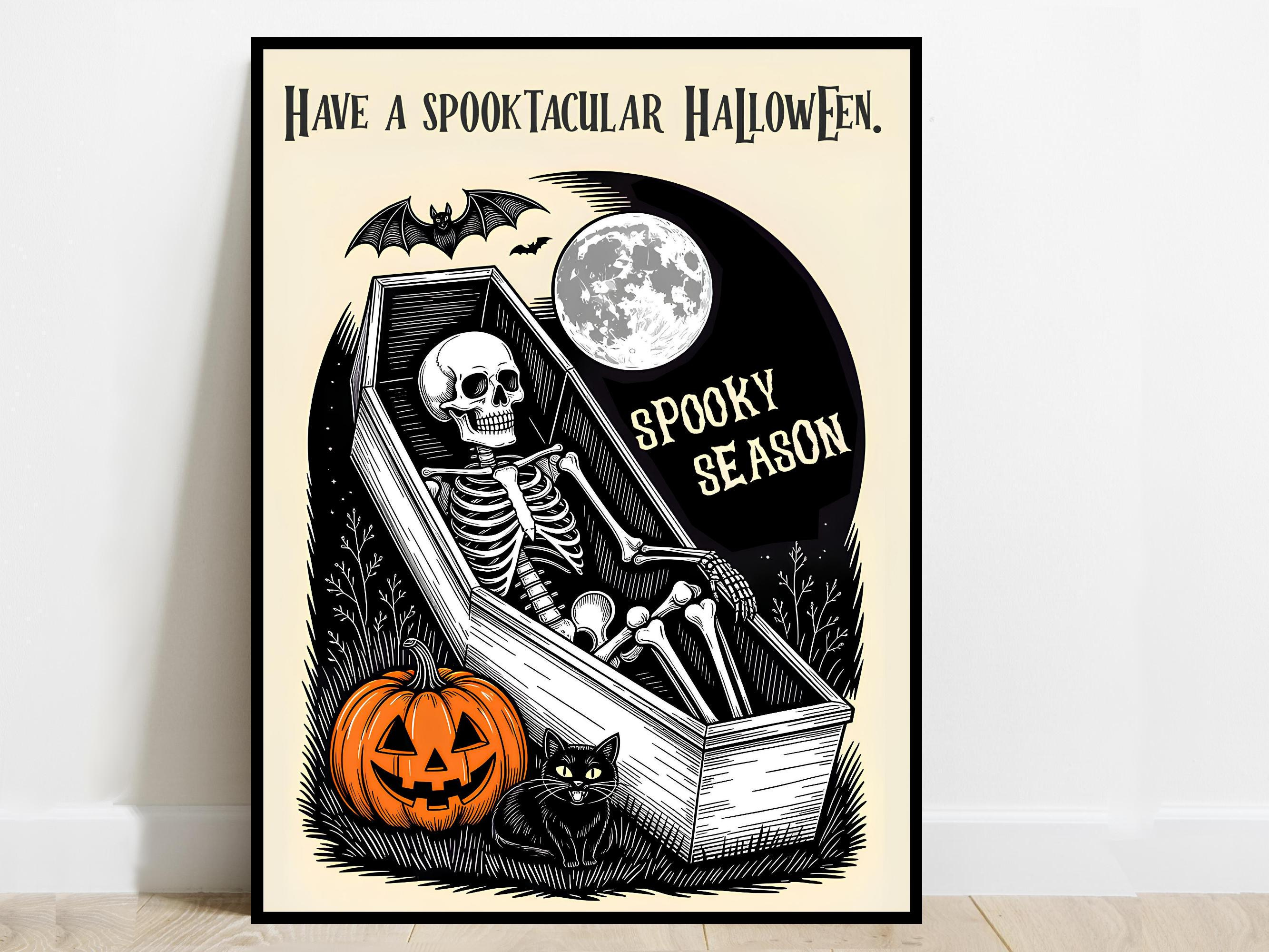 WestConfe Spooktacular Halloween Art Print | Spooky Season Wall Art ...