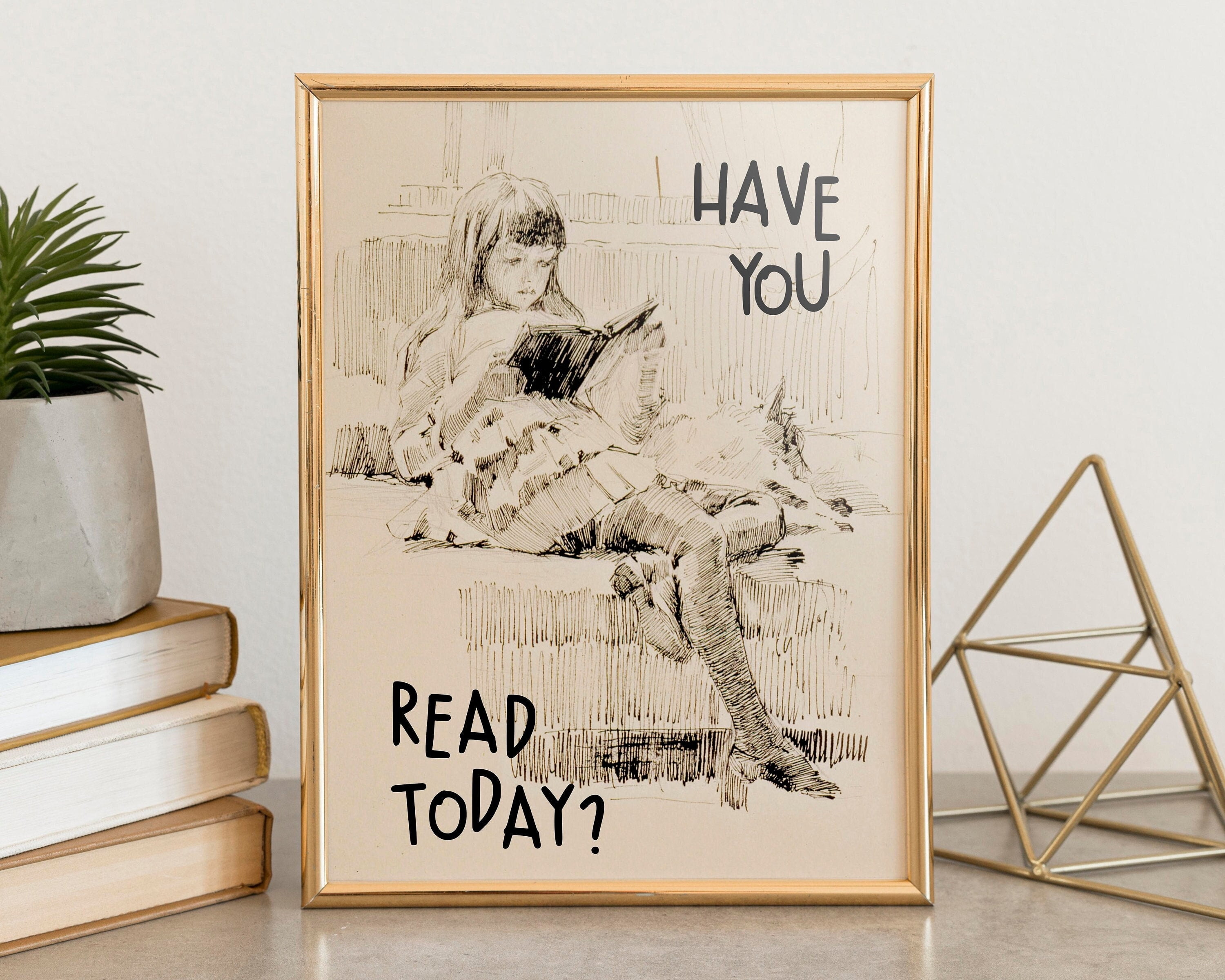 WestConfe Vintage Book Art Print, Have You Read Today, Book Lovers Club ...