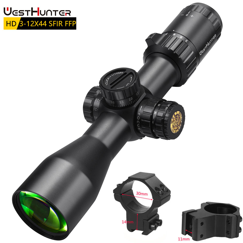 WestHunter HD 3-12X44 SFIR FFP Scope,Illumination First Focal Plane ...