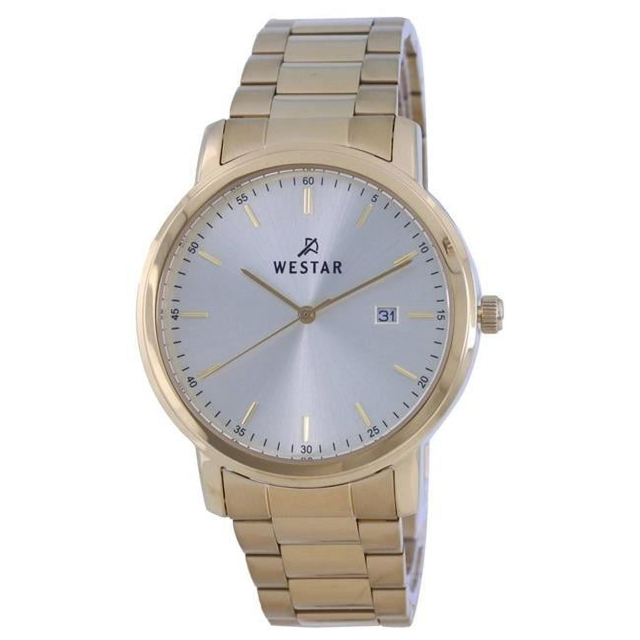 Westar 50243GPN102 9 mm Silver Dial Gold Tone Stainless Steel Quartz ...