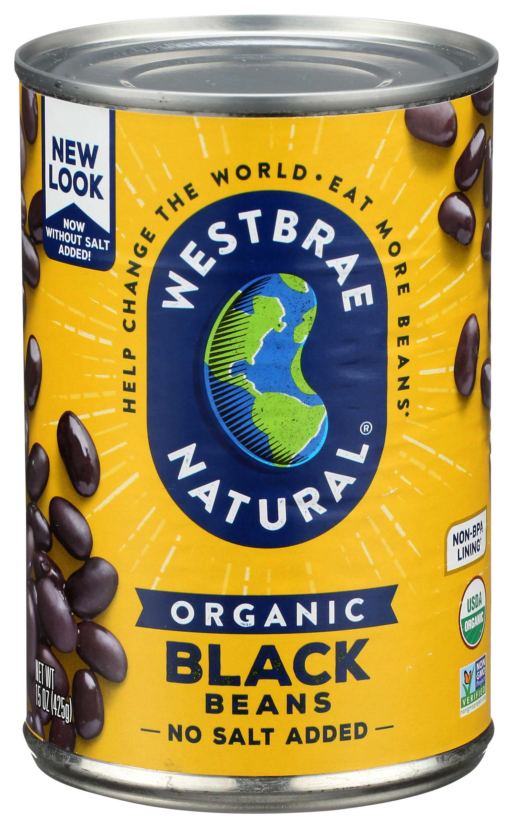Westbrae Organic Black Beans; Fat Free - 15 ounce -- 12 per case ...