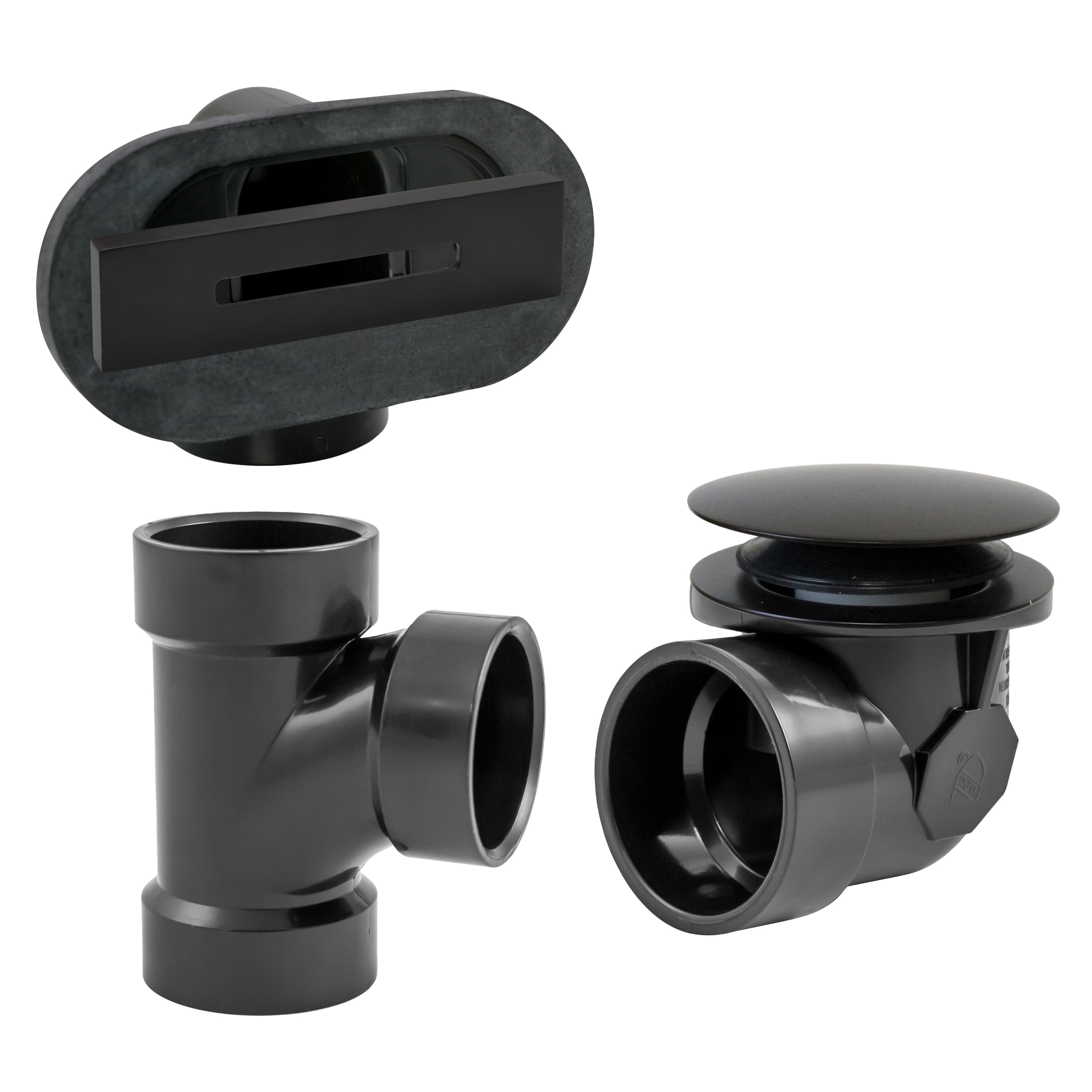Westbrass 1-1/2" Coarse Thread Tip-Toe Bathtub Drain with Linear ...