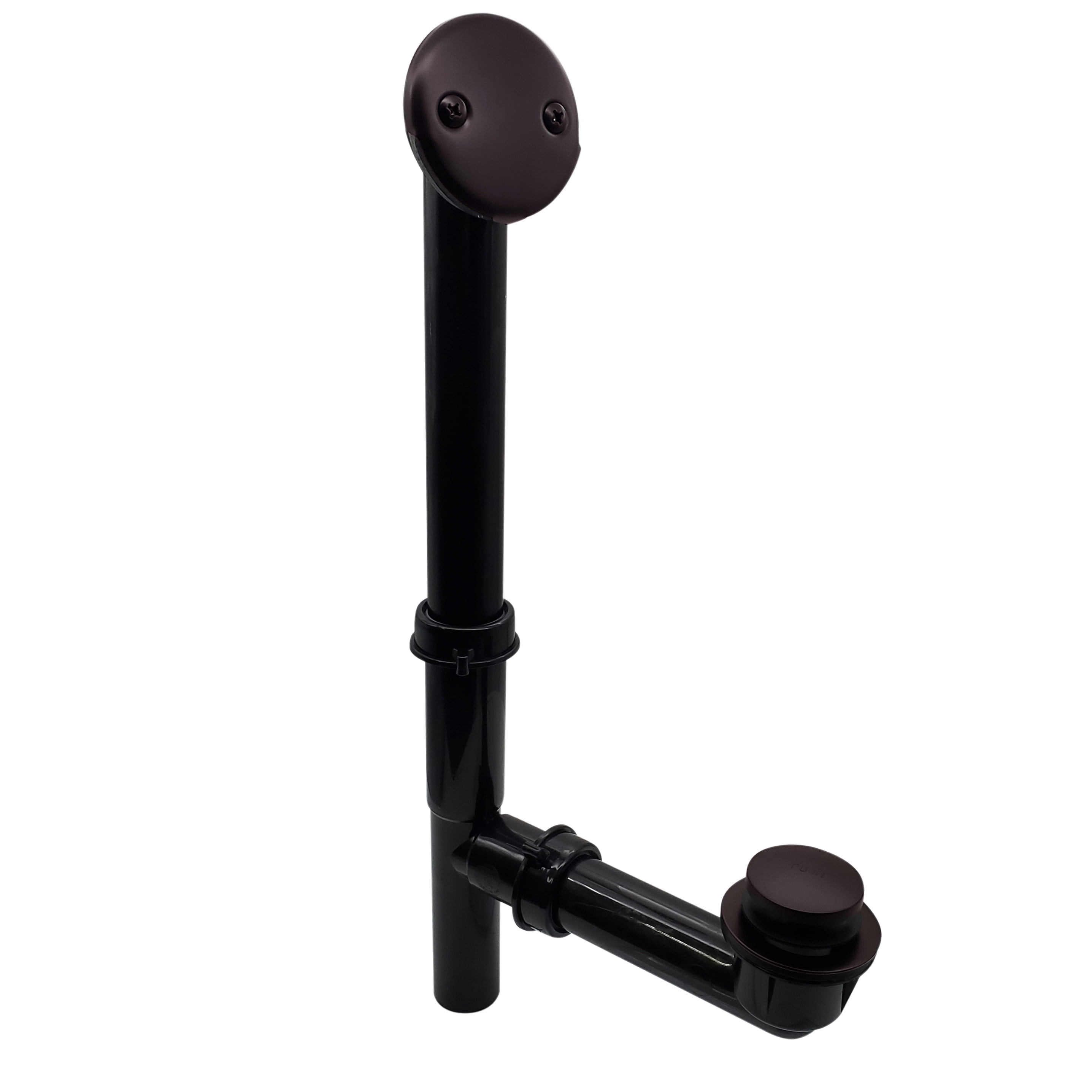 Westbrass 14" Bathtub Overflow Assembly with Tip-Toe Drain and 2-Hole ...