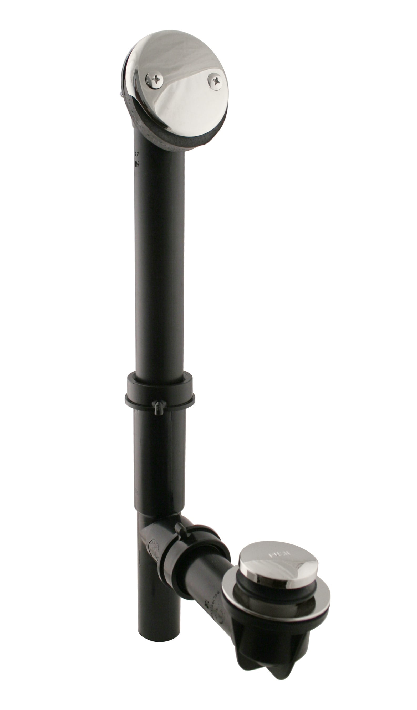 Westbrass 14" Bathtub Overflow Assembly with Tip-Toe Drain and 2-Hole ...