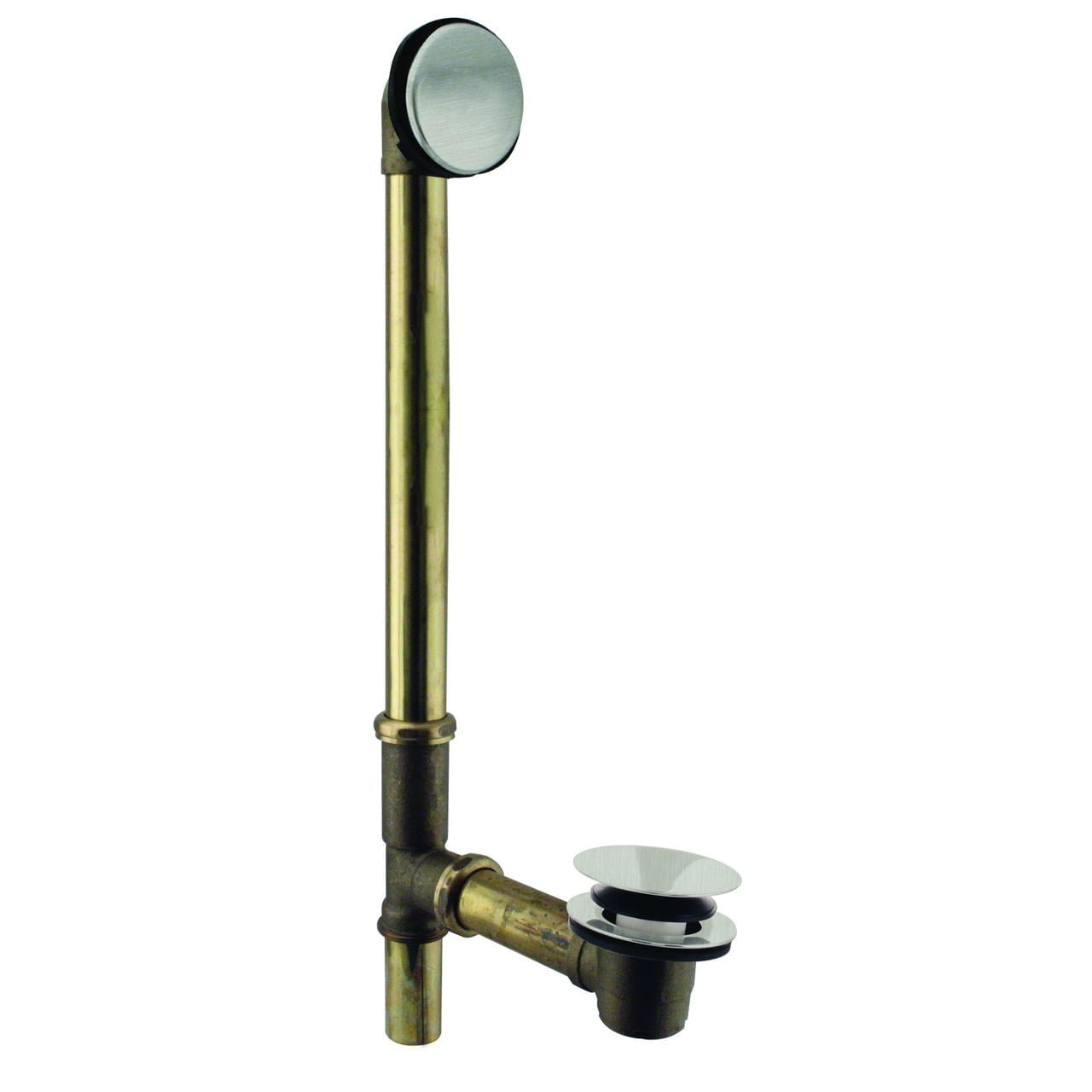 Westbrass 17 ga. Bath Waste & Overflow Assembly with No-Hole Elbow and ...